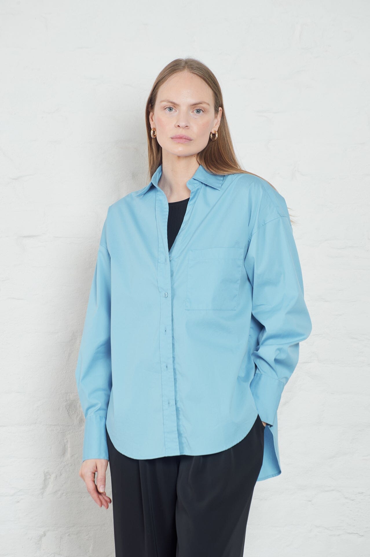 Allen Poplin Ocean Blue